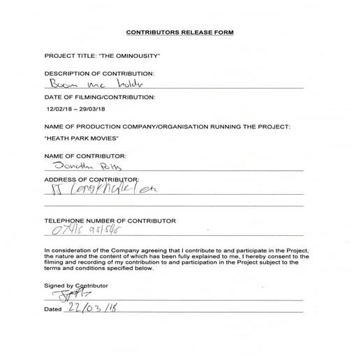 Contributor release forms | PDF