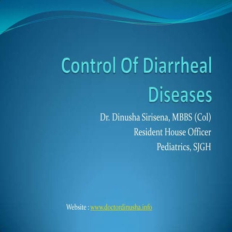 Control of diarrheal diseases | PPTX