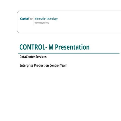 Mainframe – CONTROL-M | PPTX