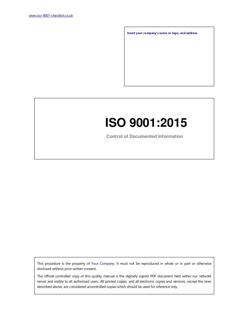 control-of-documented-information-procedure-sample