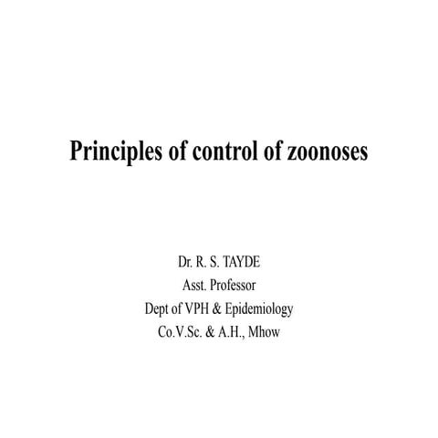 Prevention and Control-of-zoonoses diseases.pptx | Infectious Diseases | Diseases and Conditions