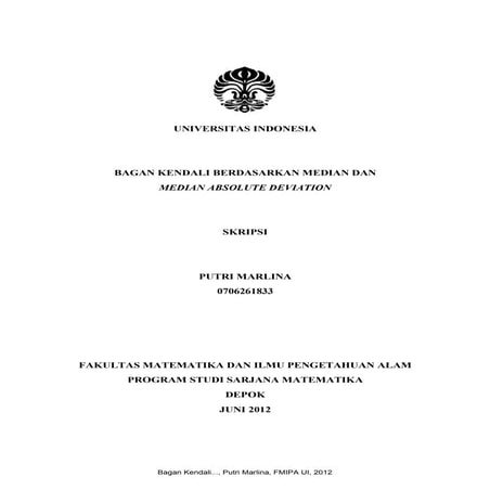 Control chart based on median and median absolute deviation | PDF