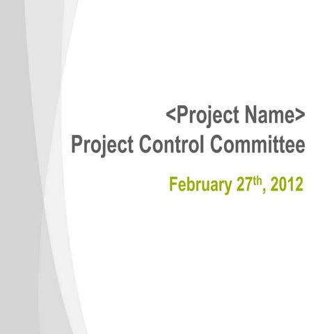 Control committee high level status | PPTX