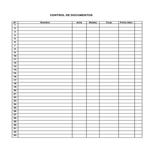 Control De Documentos | DOCX
