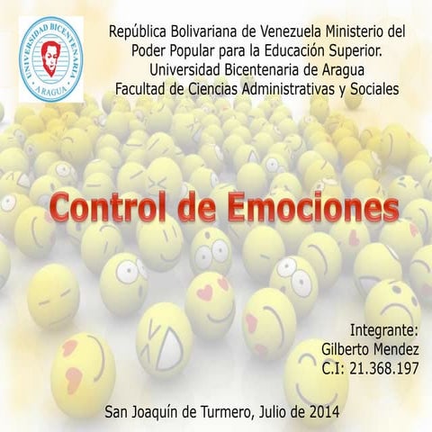 Control de emociones. gm | PPTX