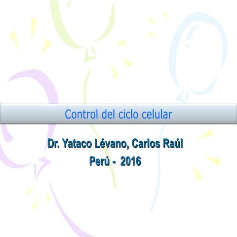 Control del ciclo celular | PPT