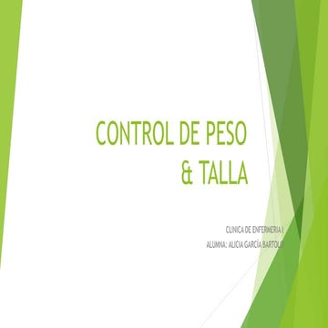 Instructivo control peso y talla | PDF