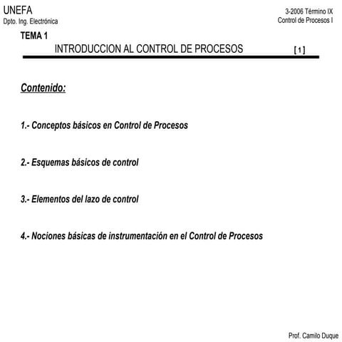 Control de procesos clase 1 | PPT