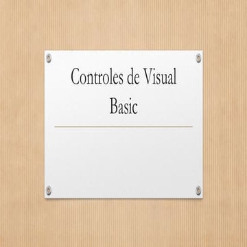 Controles de visual basic | PPTX