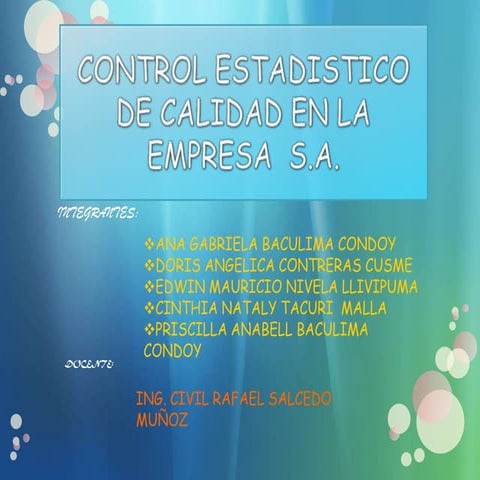 Control estadistico | PPTX