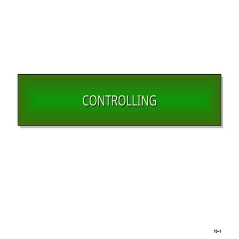 Types of Controlling:FeedbackControl, FeedForward control | PPT