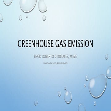 Greenhouse Gas Emission | PPTX | Environment | Science
