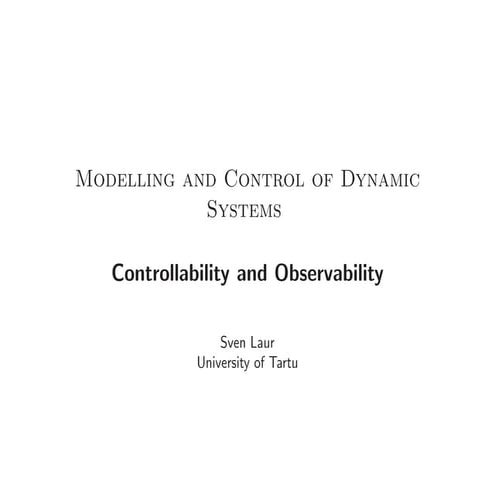 Controllability And Observability Pdf