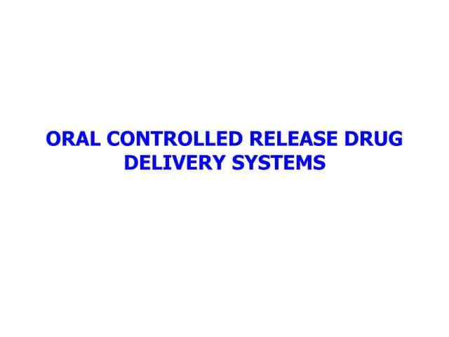 Modified release drug products | PPT