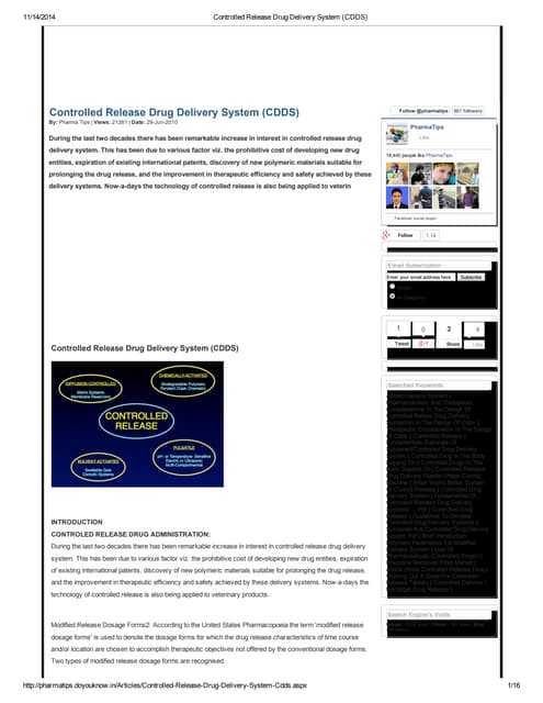 Sr or cr formulations | PPTX | Pharmaceutical Drugs | Medical Health