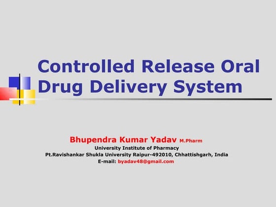 Factors Affecting Design Of Controlled Release Drug Delivery Systems Write Up Pdf