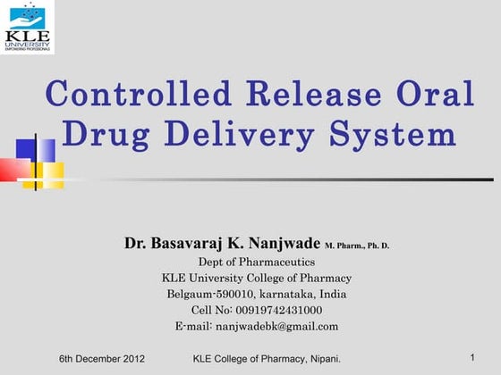 Mechanism of drug release by pd | PPTX | Chemistry | Science