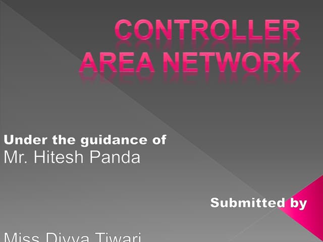 CAN (Controller Area Network) Bus Protocol | PPT
