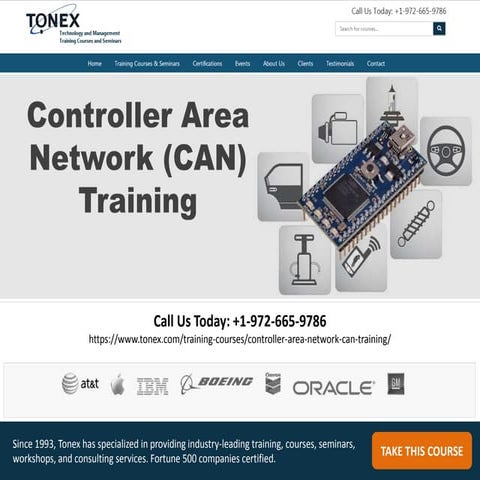 Controller Area Network (CAN) Training | PPTX