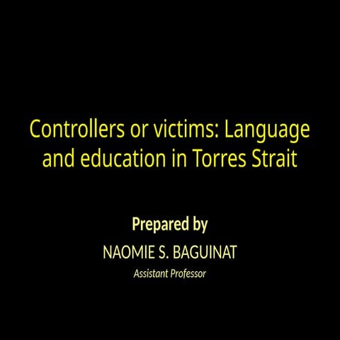 Torres Strait Islanders' Governments and Histories: Controllers or ...