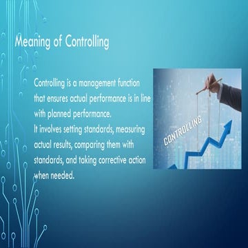 This topic about controlling with an 4 slide | PPTX