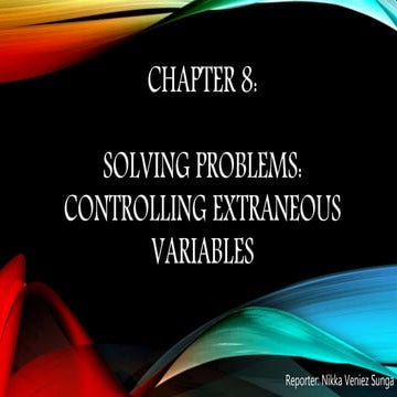 Controlling extraneous variables | PPTX