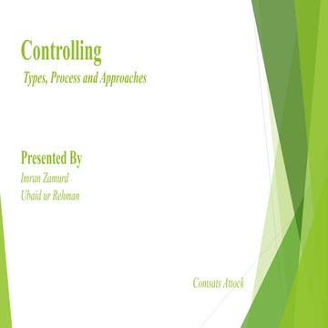 Controlling process, types, approaches | PPTX