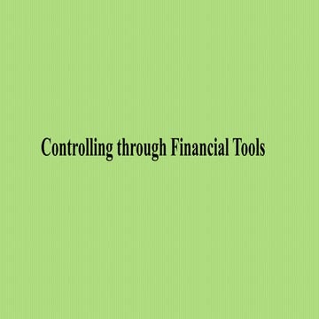 Controlling with financial Tools | PPTX