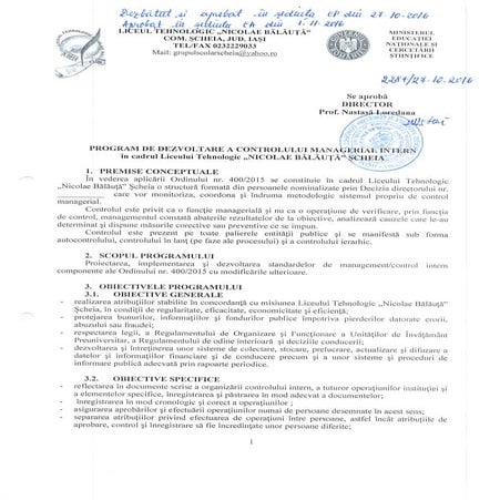 Control managerial intern | PDF