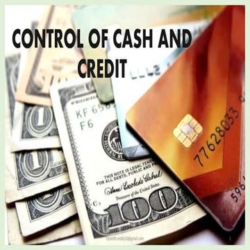 Control of cash and credit | PPT