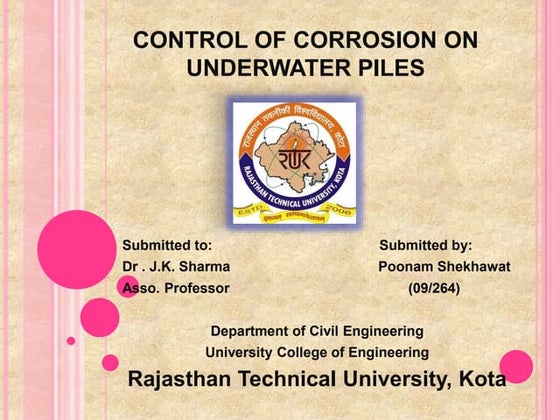 Under Water Piles Corrosion Control | PPT