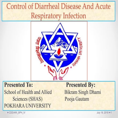 Control of diarrhoeal disease and acute respiratory infections | PPT