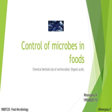 Control of microbes in foods | PPTX