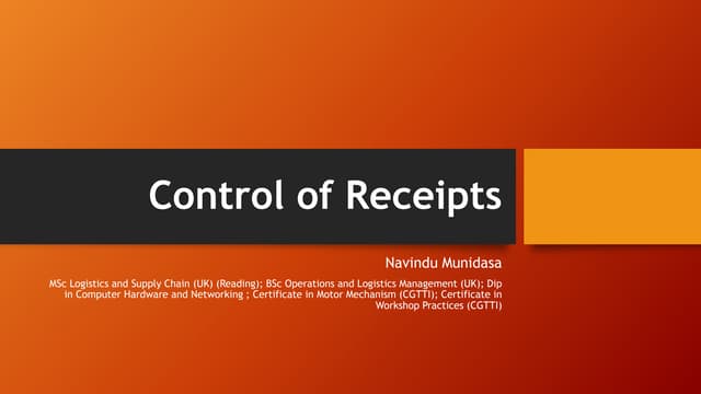 Goods inward procedure, inspection and documentation | PPTX