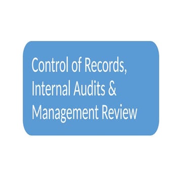 Control of records and Management Review.pptx