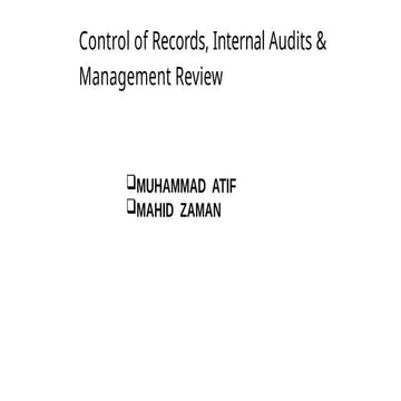 Control of Records, Internal Audits & Management Review.pptx