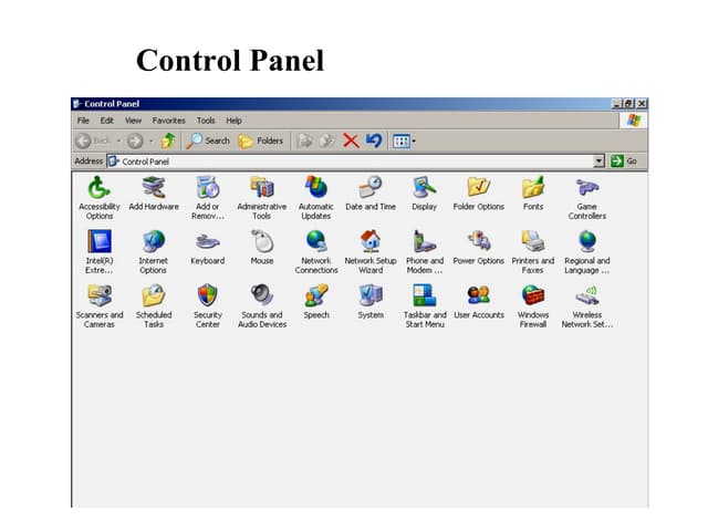 Features of Control Panel | PPTX