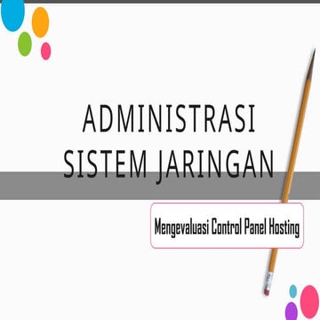 Control Panel Hosting materi Kelas XII TKJ | PPTX