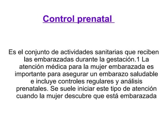 Control Prenatal.pptx................................ | PPTX ...