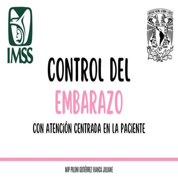 CONTROL PRENATAL en el embarazo, ginecologia | PDF