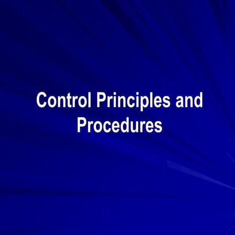 Control principles and procedures | PPT