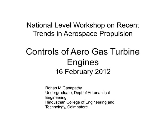 GAS TURBINE ENGINES CONSTRUCTION PART 1 - INLET | PPTX