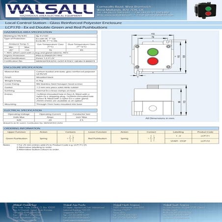 Control Stations (GRP) - Two Function Customised Control Station ...