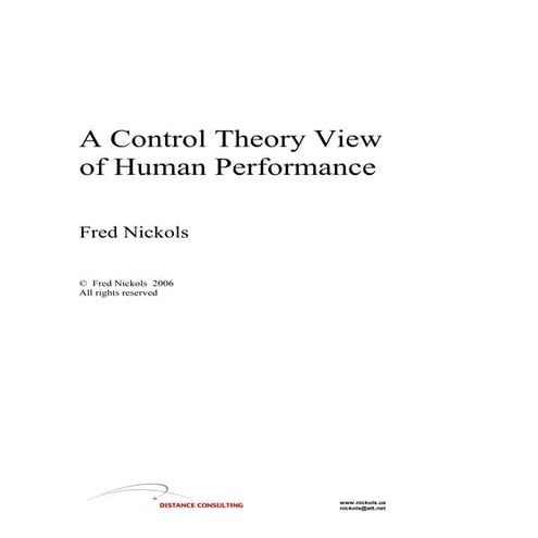 PCT: Perception Control Theory | PDF
