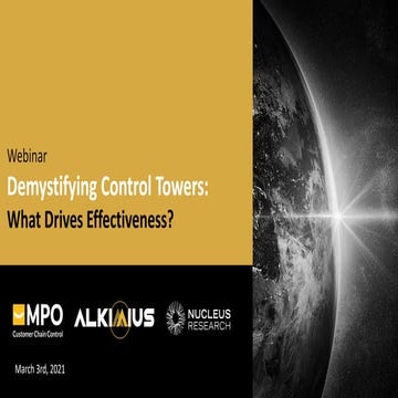 Demystifying Control Towers: What Drives Effectiveness? | PPT