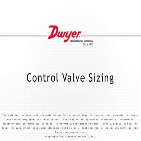 Control Valve Sizing | PPTX