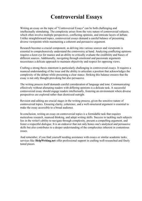 Controversial Essay Sample.pdf