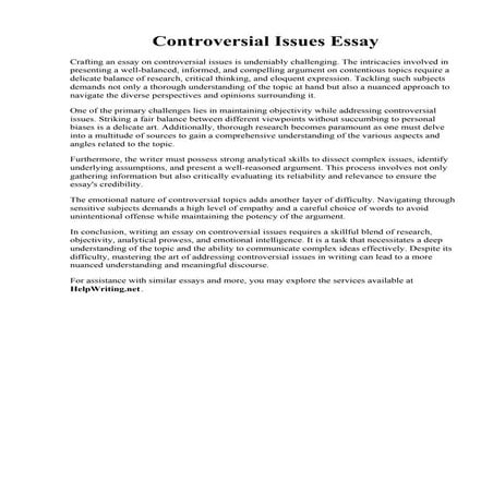 Controversial Issues Essay | PDF | Physical Therapy | Wellness