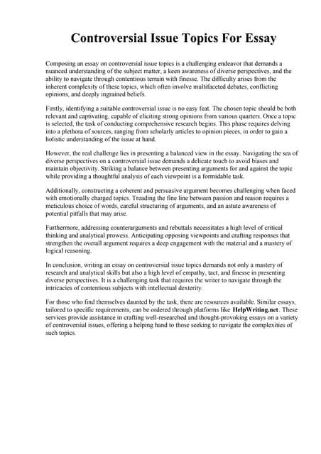 Controversial Essay Sample.pdf