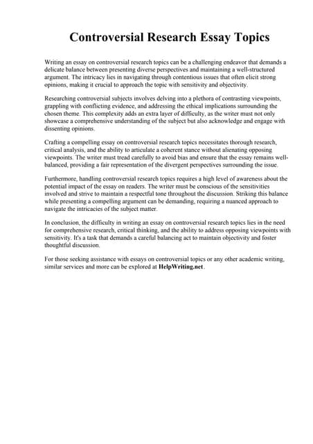 Controversial Essay Sample.pdf